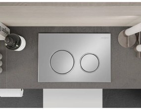 Mexen Fenix ​​Air 07 XS, pneumatické dvojité tlačítko pro splachování, chrom matný, 6A0702