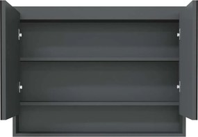 Koupelnová skříňka se zrcadlem 80 x 15 x 60 cm MDF šedá 331534