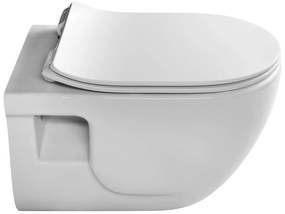Sapho BRILLA závěsná WC mísa s bidet. sprškou, Rimless, 36,5x53 cm, bílá 100612