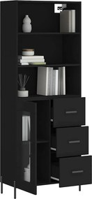 Skříň highboard černá 69,5 x 34 x 180 cm kompozitní dřevo 3189518
