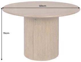 Kulatý jídelní stůl Raghuvir 120 cm hnědé mango