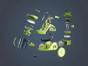 Rowenta Green Force Cyclonic Effitech RO7C36 černá / vysavač bezsáčkov