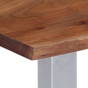Konferenční stolek s živou hranou 60x60x40 cm masivní akácie 247826
