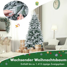 Costway 180 cm umělý vánoční stromek s osvětlením a 260 LED v teplé