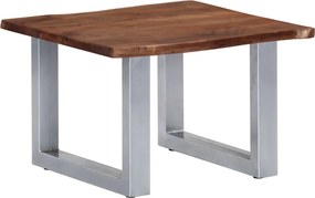 Konferenční stolek s živou hranou 60x60x40 cm masivní akácie 247826