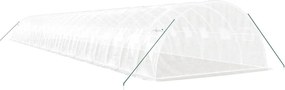 Skleník s ocelovým rámem bílý 88 m² 22 x 4 x 2 m 3188081
