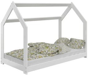 ImportWorld Dětská postel Domek 80x160 cm D2 + rošt ZDARMA - bílá