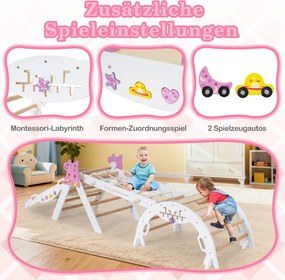 Costway Sada 4 9-in-1 prolézačka se skluzavkou a šplhacím obloukem a sítí