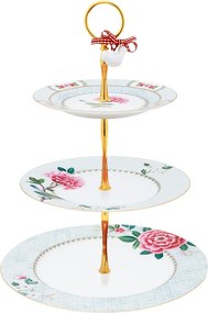 Pip Studio Blushing Birds 3 patrový etažér bily 17-21-26,5cm