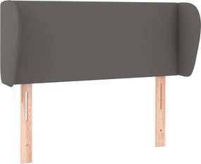 Čelo postele typu ušák šedá 103x23x78/88 cm umělá kůže 3116952