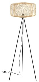 Stojací lampa v přírodní barvě s ratanovým stínidlem (výška 146 cm) Jule – Geese