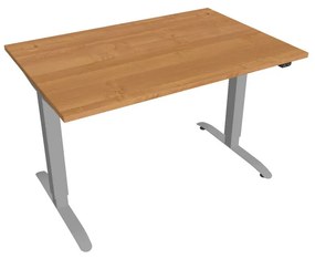 Elektr. nastavitelný stůl 120x80 - HOBIS MOTION MS 2 1200 Dekor stolové desky: olše, Barva kovové podnože: stříbrná