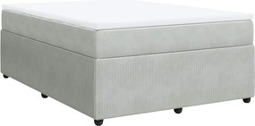 Box spring postel s matrací světle šedá 140x200 cm samet 3285644