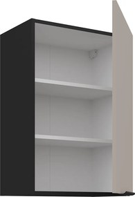 ARIA cb | horní skříňka 50 G-72 1F policová | 50 cm | ANTI FINGERPRINT povrch | černá/béžová