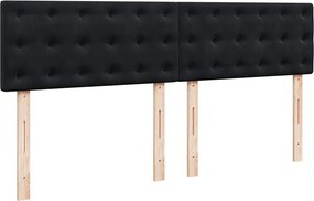 Box spring postel s matrací černá 180x200 cm samet 3287820