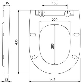 Bruckner, DARIO WC sedátko, SLIM, Soft Close, duroplast, bílá, 301.403.4