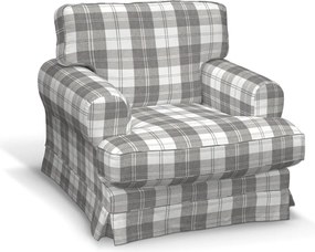Potah na křeslo IKEA Ekeskog barva šedá látka pletený vzor, vzorované