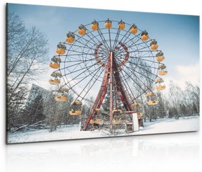 Malvis ® Obraz Mrazivé černobylské kolo Velikost: 120x80 cm