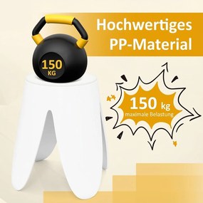 Costway Sada 8 stohovatelných taburetů kulaté plastové taburetky přenosné židle