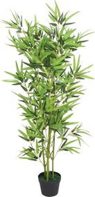 vidaXL Umělá rostlina bambus s květináčem 120 cm zelený [244456]