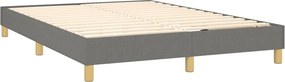 Box spring postel s matrací tmavě šedá 140x200 cm textil 3140618