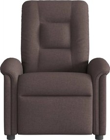 Elektrické polohovací křeslo tmavě hnědé textil 3303239