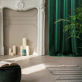 ZATEMŇOVACÍ ZÁVĚS NA PÁSCE VILLA 140X270 CM TMAVĚZELENÁ