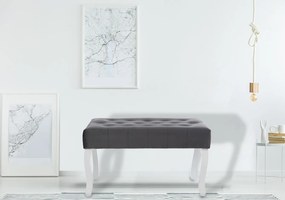 Tutumi Lavice/puf prošívaná glamour 80cm šedá