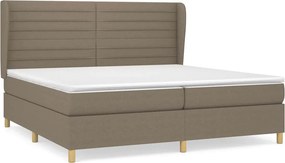 Box spring postel s matrací taupe 200x200 cm textil 3128633