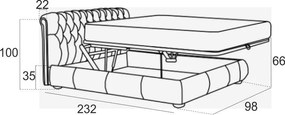 Pregio Italia sofa&relax Kožená jednolůžková postel VERO 80x200 cm Vzorník kůží: Vera Pelle 051 krémová