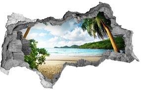 Wallmuralia Nálepka fototapeta 3D výhled Palmy na pláži 95x73 cm