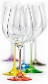 BOHEMIA RAINBOW SKLENICE NA VÍNO 350 ML SADA 6 KS
