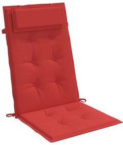 Podušky na židli s vysokým opěradlem 2 ks červené látka oxford - Default Title