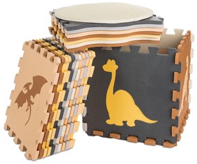 Creative Corner Pěnová podložka na puzzle / ohrádka 36el. dinosauři 143cm x 143cm x1cm