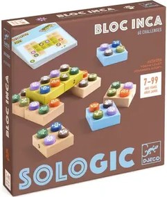 DJECO Logická hra Sologic Bloc Inca / Dřevěný hlavolam / 60 úloh / 16