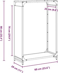 vidaXL Stojan palivové dřevo Ocel válcovaná za studena [864211] Barva: antracitová