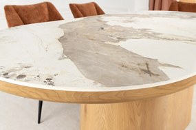 Invicta Světlý jídelní stůl UNIQUE 200x100cm bílý mramor 46381