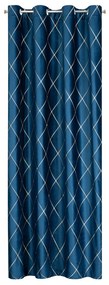 ZATEMŇOVACÍ ZÁVĚS NA KROUŽCÍCH PIERRE CARDIN MARGO 140X250 CM TMAVĚMODRÁ