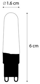 Sada 5 ks Žárovka G9 LED 2,5W 240lm 2300K