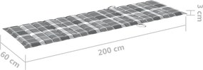 Zahradní lehátko s poduškou bambus 3061646