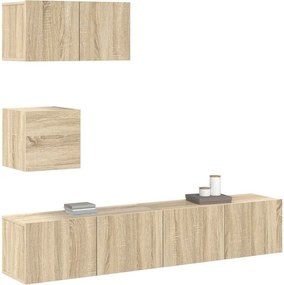 4dílný set TV skříněk dub sonoma kompozitní dřevo 3114640