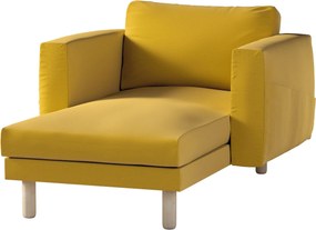 Potah na IKEA Norsborg šezlong s loketními opěrkami barva žlutá látka sametová