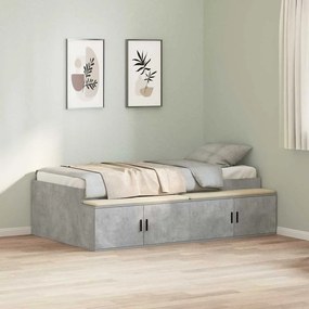Rám postele Betonově šedá 100 x 200 cm Kompozitní dřevo 3335184