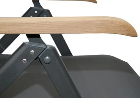 Doppler CONCEPT teak - hliníkové polohovací zahradní křeslo FSC®