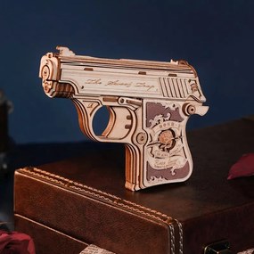 RoboTime 3D dřevěná skládačka Mini pistole Justice Guard