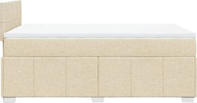 Box spring postel s matrací krémová 120x190 cm textil 3289312