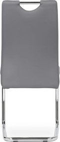 Autronic Pohupovací jídelní židle DCL-418 GREY, ekokůže šedá/chrom