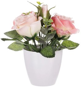 Růžičky v plastovém bílém obalu SG7335 Růžová