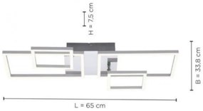 Leuchten Direkt 14030-55 - LED Přisazený lustr IVEN 2xLED/12W/230V + 2xLED/5,5W