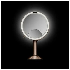 Simplehuman Kosmetické LED zrcátko Sensor TRIO, zvětšení 1x/5x/10, rose gold